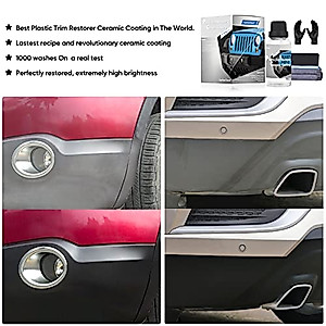 Plastic Restorer -Professional Car Trim Restore Ceramic Coating, Plastic Refreshing Coat Kit,Not a Dressing,1000 Washes,Plastic Protects & Renew，30ml