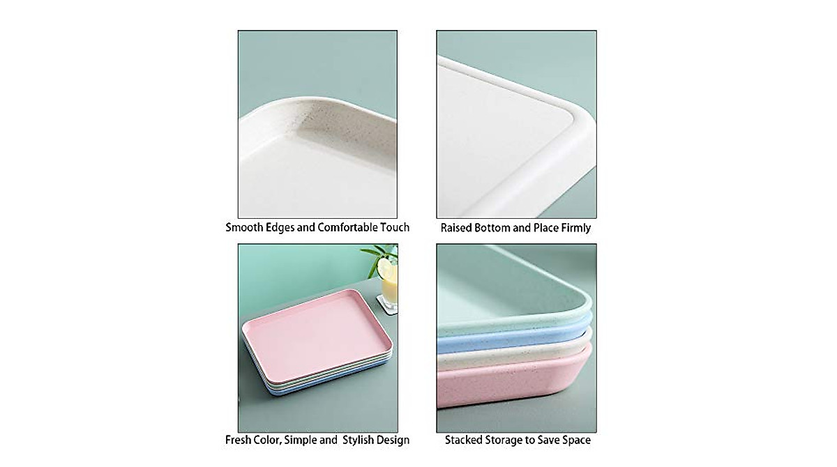 Unbreakable Pink Dinner Tray for Indoor & Outdoor Use | Eco-Friendly ...