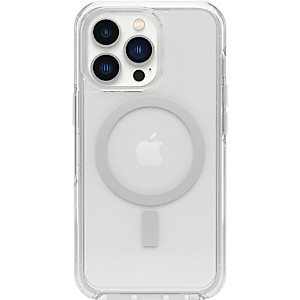 OtterBox iPhone 13 Symmetry Series+ Case - Clear, Ultra-Sleek, Snaps to MagSafe, Raised Edges Protect Camera & Screen