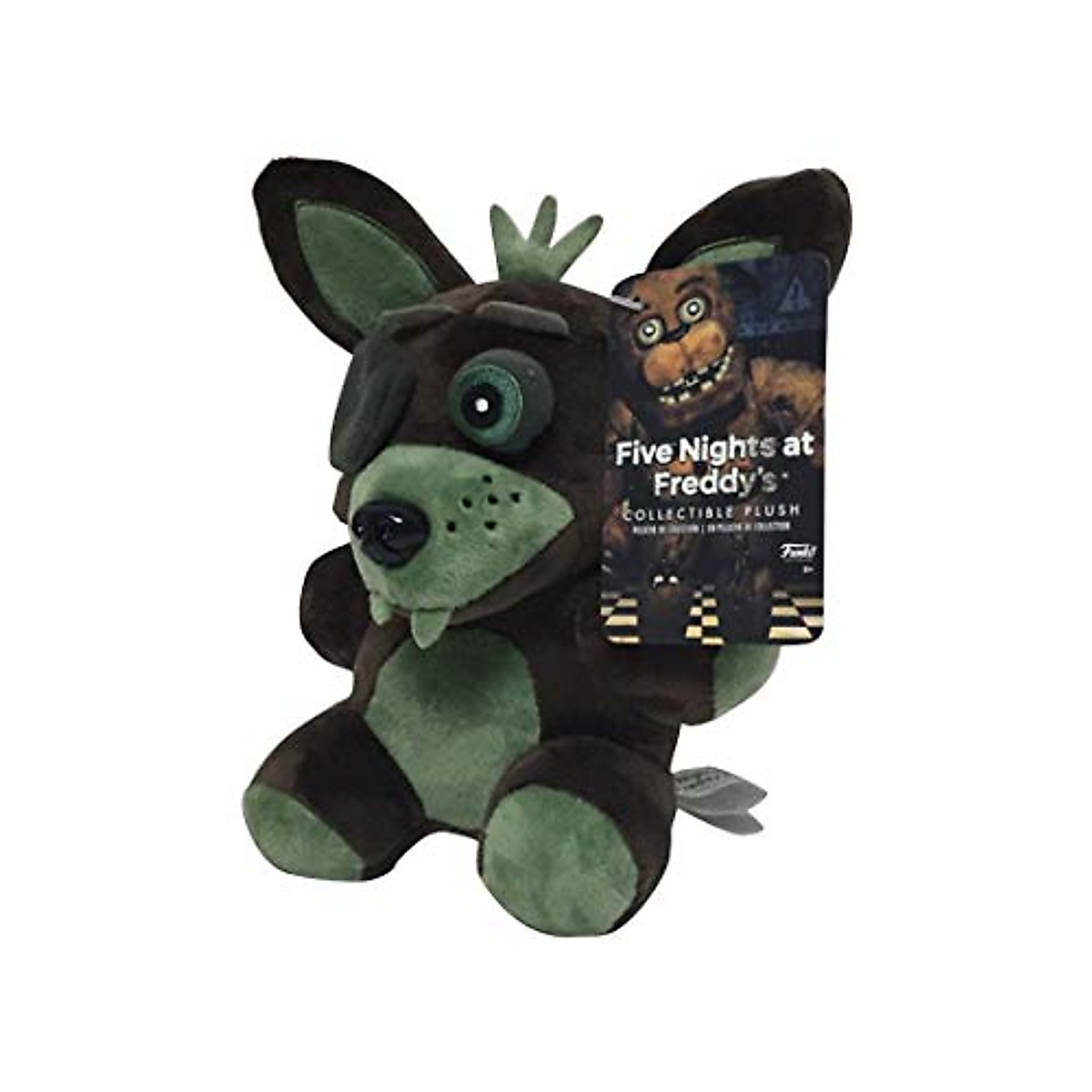 qichemaoy Nights at Freddyfts Figure Location Funtime Freddy Fazbear Foxy Plush Toy Keychain Collectible Plushie 7inch, Green