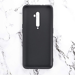Shantime Oppo Reno 2 Case, Scratch Resistant Soft TPU Back Cover Shockproof Silicone Gel Rubber Bumper Anti-Fingerprints Full-Body Protective Case Cover for Oppo Reno 2 (Black)