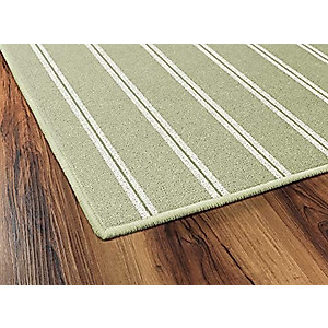 Brumlow Mills Vertical Stripes Traditional Print Pattern Indoor Area Rug, Perfect for Living Room Decor, Dining, Kitchen Rugs, Bedroom or Entryway Rug, 2'6" x 3'10", Green