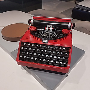 TRABEATOGA Typewriter Model Vintage Tin Antique Retro Manual Typewriter Model Ornament Collectible Figurine Photo Prop for Home Decor 11.6'' Long