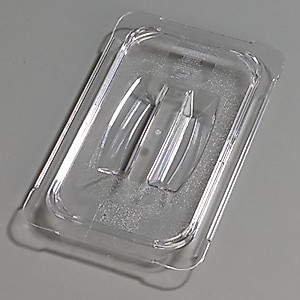 Carlisle FoodService Products CFS 10290U07 Clear 10.38 x 6.38 x 0.88" TopNotch Universal Handled Lid, One-Fourth Size (Case of 6)