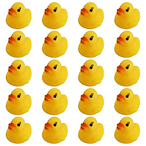 Mini Rubber Ducks,20Pcs Little Rubber Ducks Tiny Baby Shower Rubber Ducks,Squeak Fun Rubber Ducks in Bulk Bath Toy Float Decorations for Shower Birthday Party Favors
