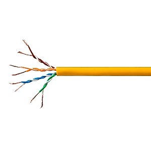Monoprice Cat5e Ethernet Bulk Cable - Network Internet Cord - Solid, 350Mhz, UTP, CMR, Riser Rated, Pure Bare Copper Wire, 24AWG, 250ft, Yellow
