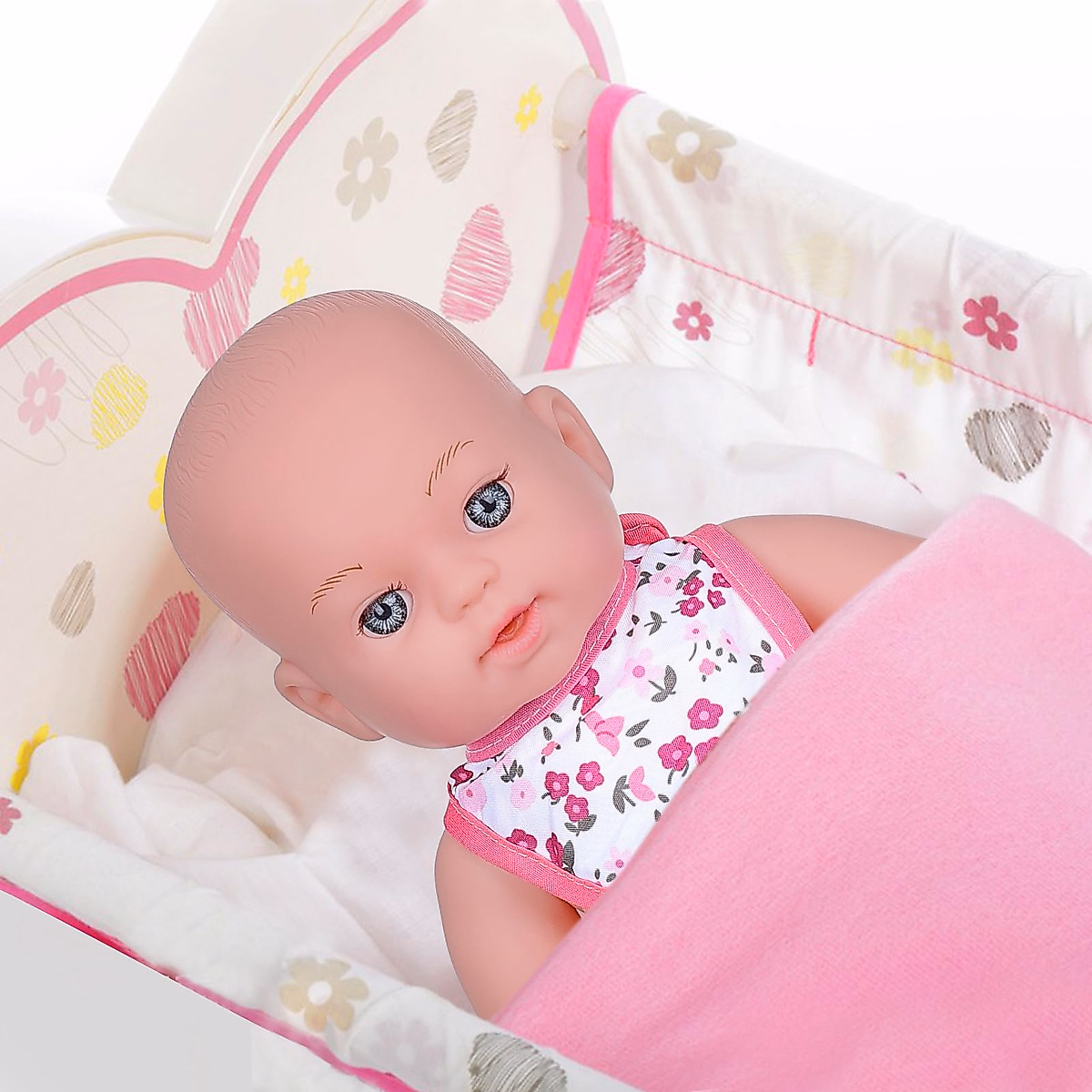 ZNTWEI 12 Inch Baby Doll Playset with Reborn Baby Dolls Clothes and Accessories Including Bottles, Nipple, Diaper, Bib, Underpants