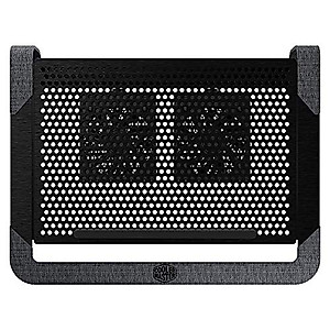 Cooler Master Notepal U2 Plus V2 Laptop Air Cooler, Dual 80mm Moveable Fans, Lightweight Aluminum Cooling Pad, Polyester Fiber Dacron and Aluminum Material, Supports up to 17” Laptop