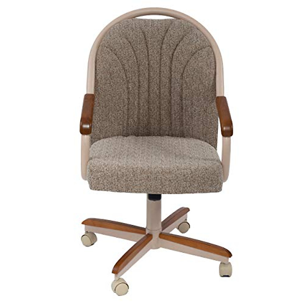 AW CO. Casual Dining Cushion Swivel and Tilt Rolling Caster Chair