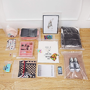 100 Pack 10" x 13" Thick 2.4Mil Clear Zip Seal Lock Poly Bags Reclosable Zip Plastic Bag Durable Clothing Shoes Toys Envelopes Photos Snack Zipper Bags