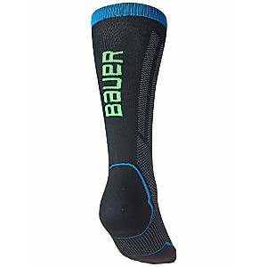 Bauer Hockey Performance Skate Sock ('21), Tall (Small), Black , 1059308