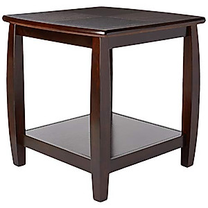 Coaster Home Furnishings Dixon Square End Table with Bottom Shelf Espresso