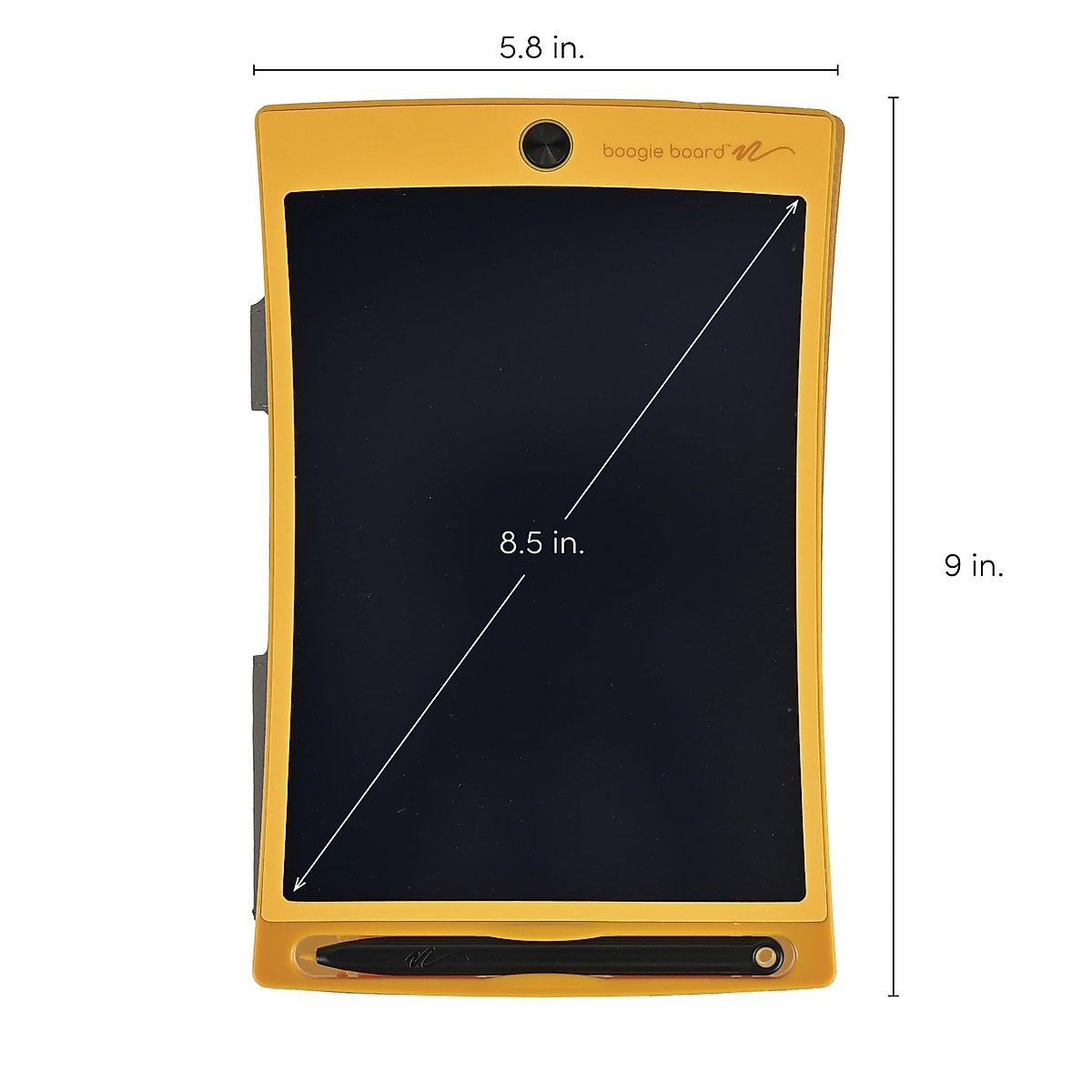 Boogie Board Jot Reusable Writing Tablet for Adults, 8.5 Digital Notebook with Instant Erase, Digital Notepad with Magnets, Note Taking Tablet for Work or School, Gold with Protective Folio