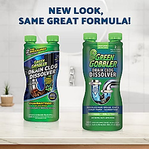 RIDGID 59802 K-6 DH Toilet Auger, 6-Foot & Green Gobbler Drain Clog Dissolver, Drain Opener-Cleaner,Toilet Clog Remover, 31 oz