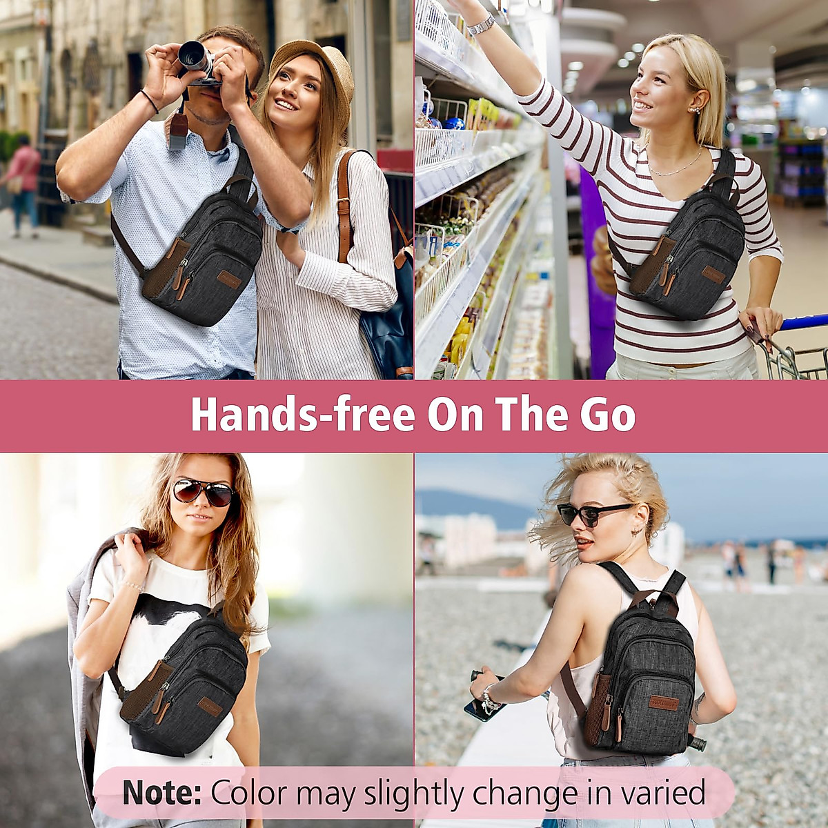 PACKISM Small Backpack Purse for Women - Convertible Sling Bag Multiple Compartment Pockets Adjustable Straps Mini Backpack