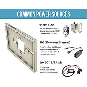 Smart Home Mount Wall Mount Kit for Samsung Galaxy Tab A8 10.5 Tablet (SM-x200 / 205) - Black