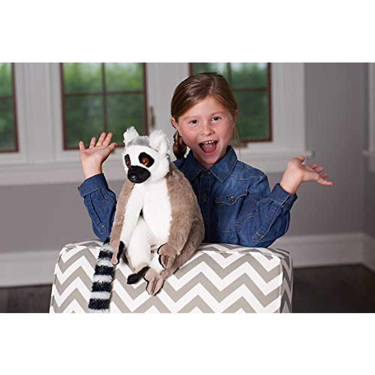 Wild Republic Ring Tailed Lemur Plush, Stuffed Animal, Plush Toy, Gifts for Kids, Cuddlekins 12 Inches