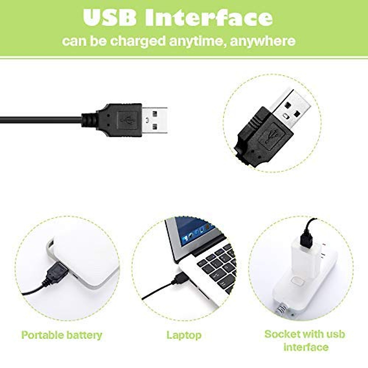 Honoson Head Shaver Power Cord Replacement Electric Shaver Charger Razor Cord USB Cable Charging Data Line and 5 Pieces Cleaning Brush Clipper Compatible and Reliable