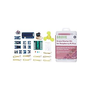 Seeed Studio Grove Starter Kit for Raspberry Pi Pico, with Detailed Tutorials and Supports Micropython, Compatible with Pico Attach Free Courses, Plug to Use, No Wiring, No Welding.