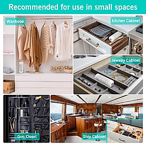 Dehumidifier Gun Closet Moisture Absorber - Reusable Room Damp Rid Desiccant Safe Rechargeable Remove Humidity Bathroom Dry Cordless Silica (White)