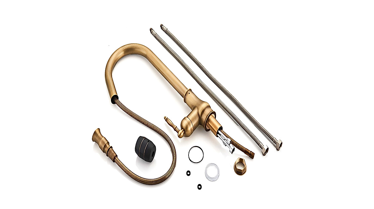 Single Handle Kitchen Faucet in Antique Copper | Easy Installation ...