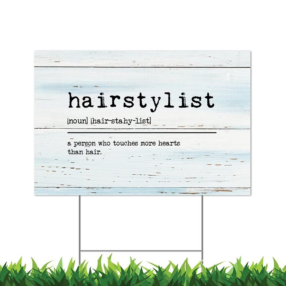 Signs Board Hairstylist Word Description Corrugated Sign House Warming Gift Inspirational Saying for Garage Sales Rent Open House Construction 12"x18"