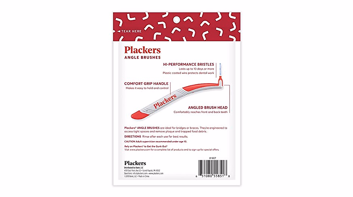 Plackers Angle Interdental Brushes Value Pack - 16 Pieces