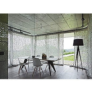 HYFAN White Camo Netting Camouflage Accessories for Decoration Sunshade Blind Camping Hunting Military (3 x 6 M)