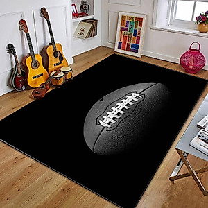 PeeNoke Classic American Football Area Rug Outdoor Patio Rug Play Mat Floor Mat Modern Carpet Non-Slip Home Decor Living Room Bedroom Nursery, 6x9 ft
