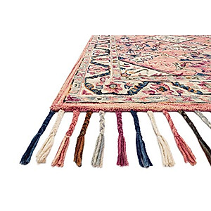 Loloi II Elka Collection ELK-04 Pink/Multi, Transitional 7'-9" x 9'-9" Area Rug