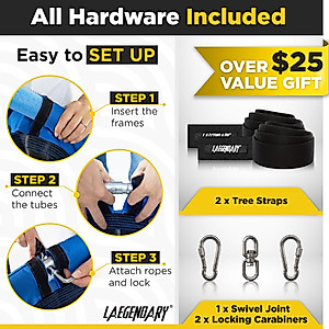 LAEGENDARY Saucer Swing for Kids & Adults - Holds up to 700 lbs- Hanging Indoor or Outdoor Saucer Tree Swing - Durable, Waterproof - Hexagon, Multicolored