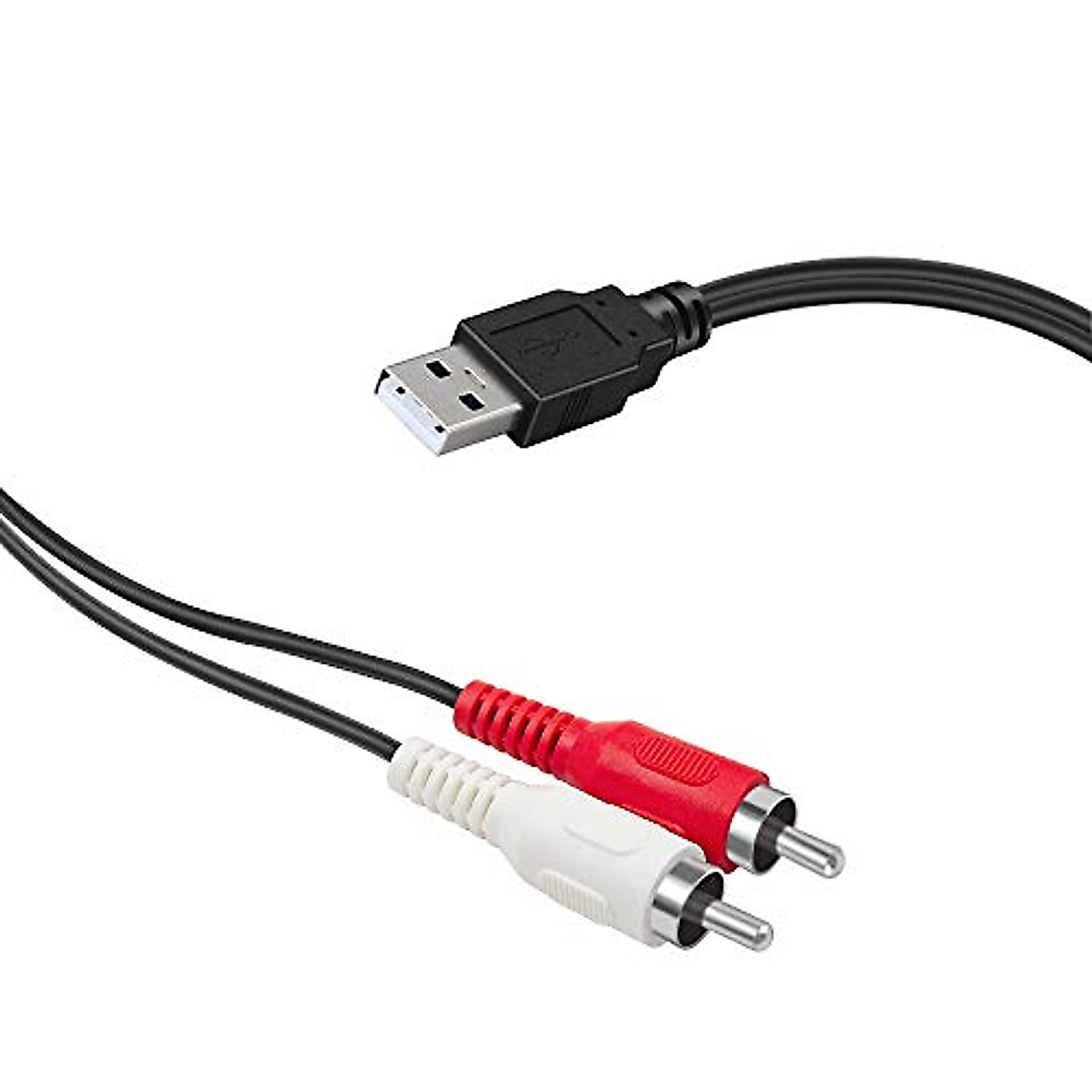 Duttek RCA to USB Cable, USB to RCA Cable,USB 2.0 Male to 2 RCA Male Video AV A/V Converter Camcorder Audio Capture Card Splitter Adapter Cable for TV/Mac/PC (5 Ft/1.5m)