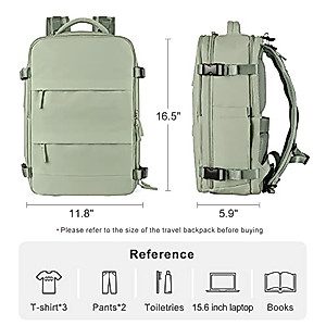 coofay Travel Backpack For Women Men Airline Approved Carry On Backpack Flight Approved Waterproof Sports Luggage Backpack Casual Daypack Small Hiking Backpack Grey Green