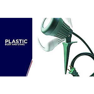 Woods 0434 434 60W 200 Lumen Stake Light, 5 LEDs, Green with 2 Extra Lenses, 1-Pack