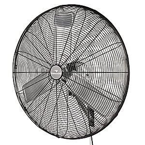 Tornado Pro Series High Velocity Wall Mount Fan 30 Inch, Oscillating Fan For Commercial, Industrial Use 3 Speed 8850 CFM 6.6 FT Cord UL Safety Listed, Black