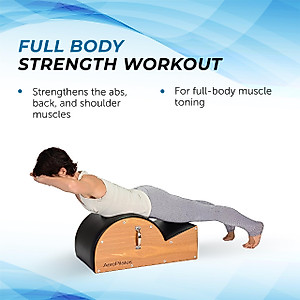 AeroPilates Posture Corrector Pilates Barrel - Home Pilates Back Stretcher - Pilates Strength Workout Machine for Home Gym - Up to 300 lbs Weight Capacity