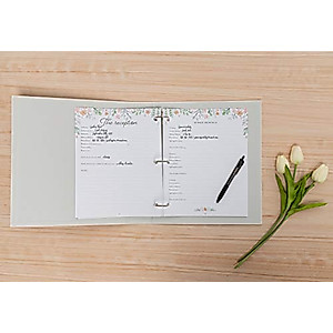 Pearhead Bridal Wedding Organizer, Wedding Planner Book, DIY Wedding Planner, Wedding Keepsake, Ivory Linen