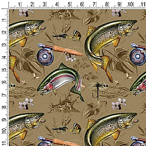 GRAPHICS & MORE Trout Stream Fish Fly Fishing Rod Reel Gift Wrap Wrapping Paper Rolls