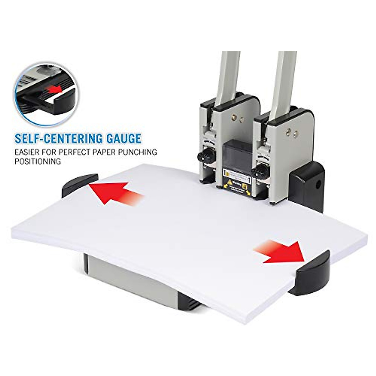 Carl MFG Heavy-Duty Punch, 2-Hole, 6mm, 100 Sheet Capacity, Silver/Blue (CUI62100)