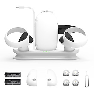 JOYTORN Charging Dock Accessories Compatible with Meta 2,[Support Elite Strap],Charge Controllers and Headset Simultaneously,2 Rechargeable Batteries,2 Battery Covers,USB-C Link Cable