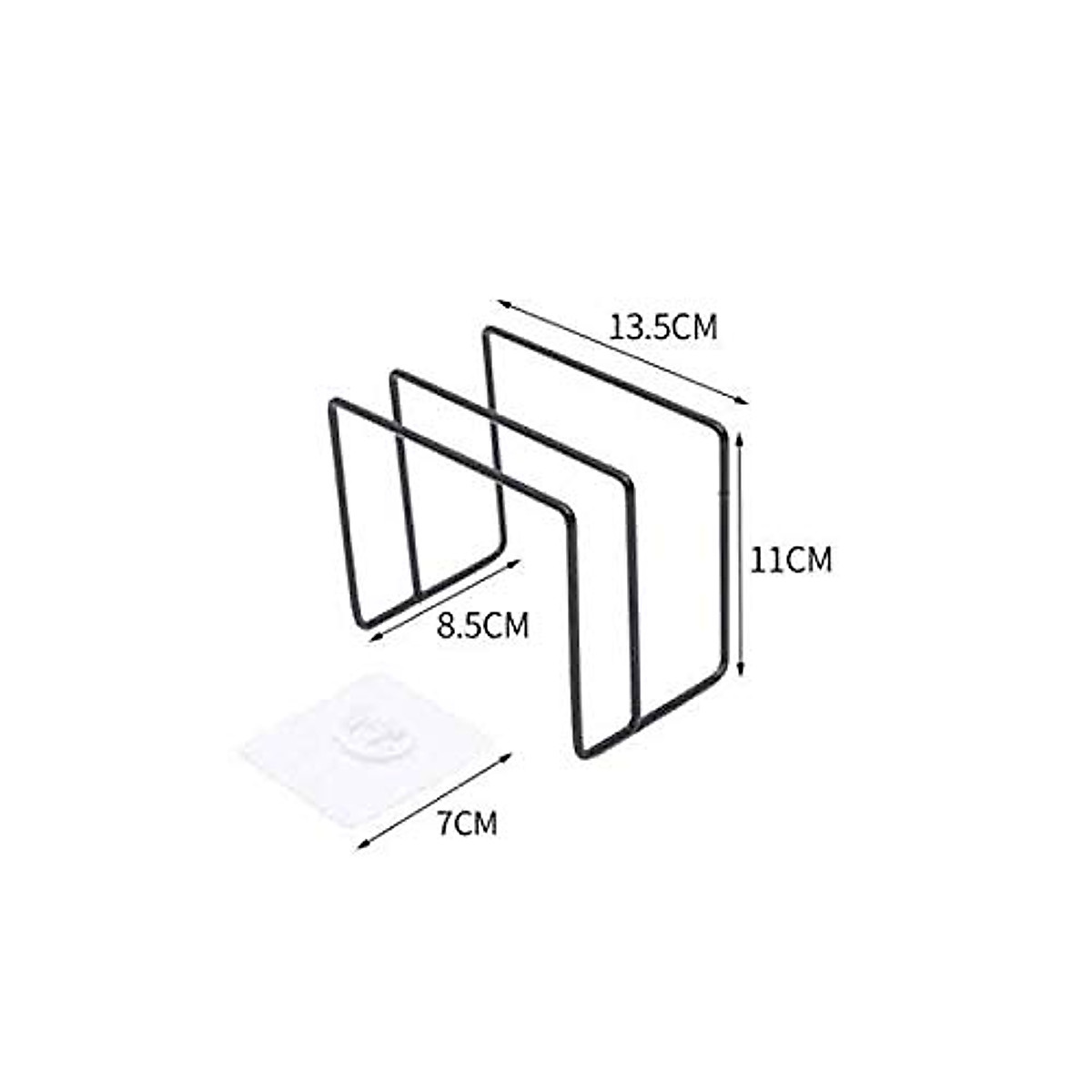 XJJZS Pot Lid Holder Iron Cutting Board Holder Stand Kitchen Organizer Rack Hanging Board Shelf Pan Lid Cover Storage Rack (Color : Black)