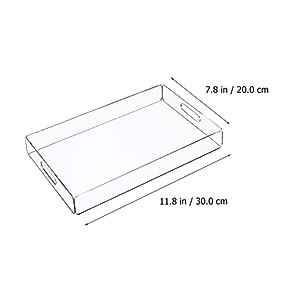 GEEKLLS Breakfast Tray Transparent Tray Snack Plate Drink Tray Snack Food Tray Multifunctional Storage Plate Bathroom Towel Tray