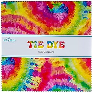 Tie Dye 10" Stacker 42 10-inch Squares Layer Cake Riley Blake Designs 10-11230-42