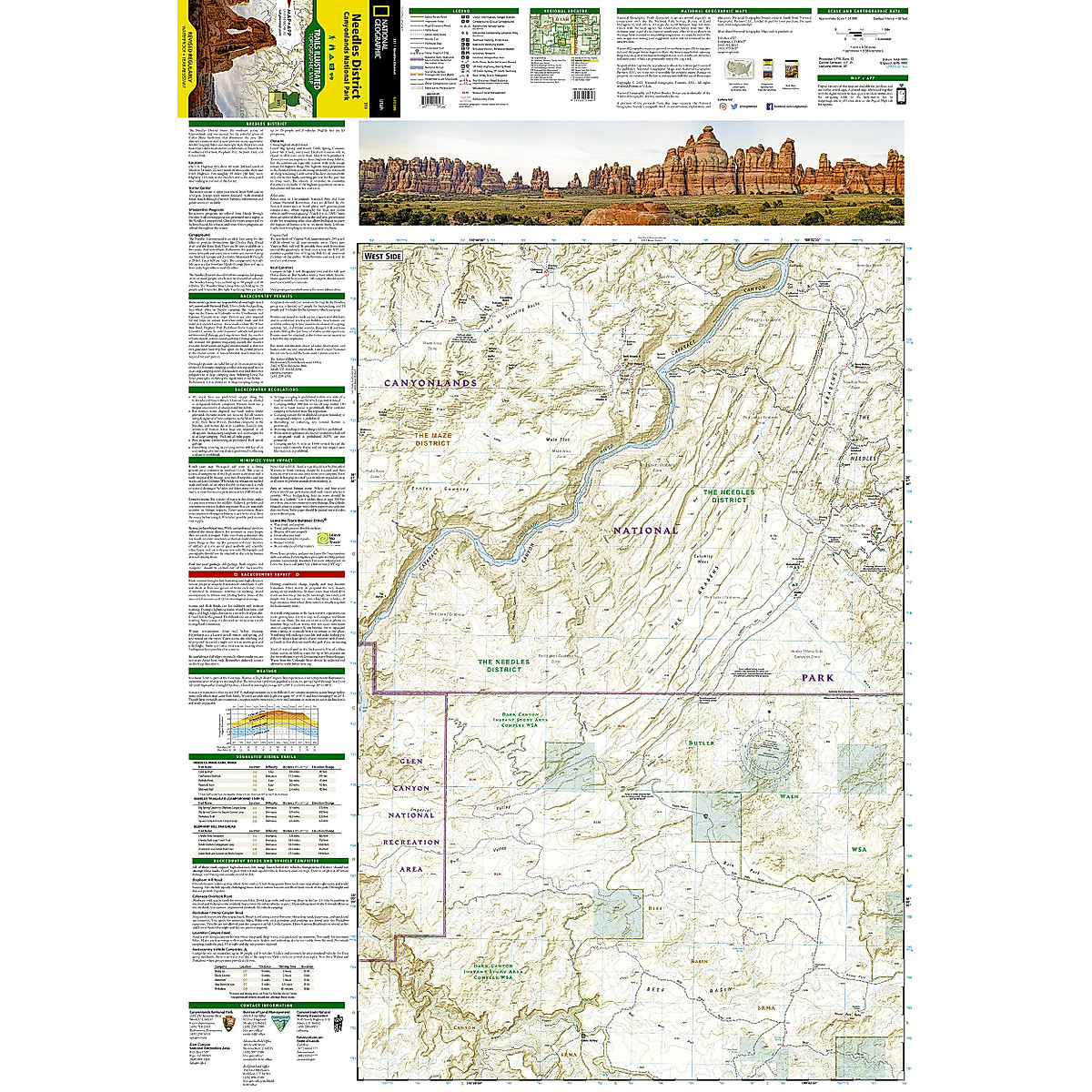 Needles District: Canyonlands National Park Map (National Geographic Trails Illustrated Map, 311)
