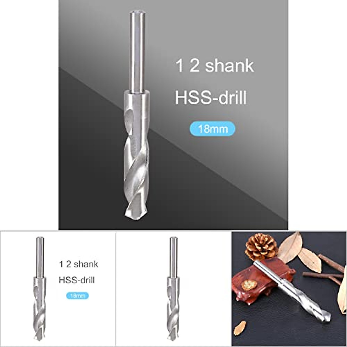 Twist Drill,1/2" Straight Shank HSS High Speed Steel Blacksmiths Twist Drill Bit 18mm
