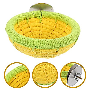 Ipetboom Cotton Rope Bird Nest Breeding Nest Hatch House Cage Finch Parrot Canary Nest Bird Nest Pigeon Nesting Bowls Bird Breeding Hatching Nest for Birds Parrot Breeding Nest 3pcs