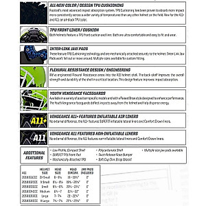 Schutt Youth Vengeance A11 Football Helmet, VROPO TRAD Facemask Attached, X-Small, Black