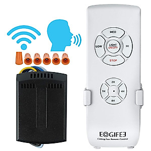Smart WiFi Ceiling Fan Remote Control Kit Universal Small Size Receiver 12 Hours Countdown Timing 4 Speeds Compatible with Echo Alexa Google Assistant Replacement of Hampton Bay Harbor Breeze Hunter