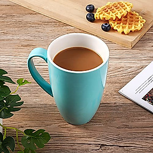 Cibeat Porcelain Tea Mug with Infuser and Lid,Teaware with Filter, Loose Leaf Tea Cup Steeper Maker, 16 OZ for Tea/Coffee/Milk/Women/Office/Home/Gift