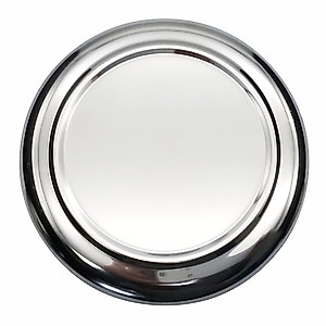 GARASANI 3 Pack Korean Traditional Stainless Steel Good Fortune Rice Bowl with Lid Set (Silver 3Pcs)